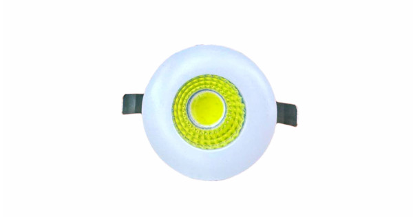 MINI SPOT LED EMBUTIR REDONDO 3W BRANCO QUENTE 3000K